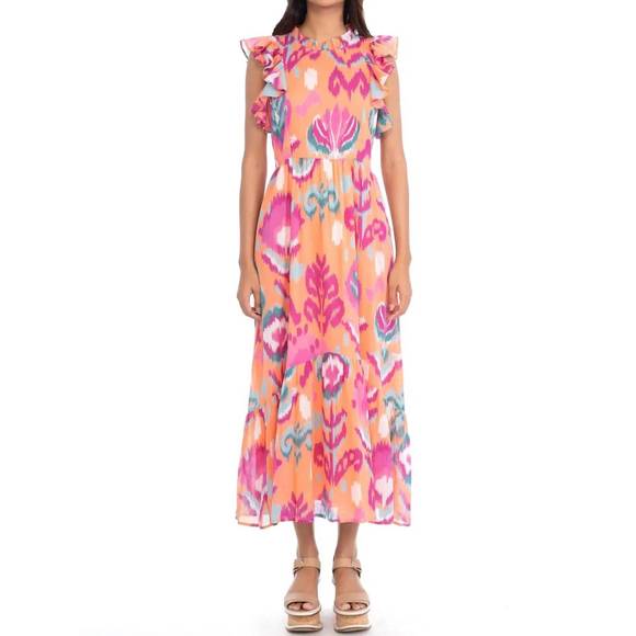 Banjanan | Dresses | New Banjanan Hannah Dress In Ikat Floral Spice ...